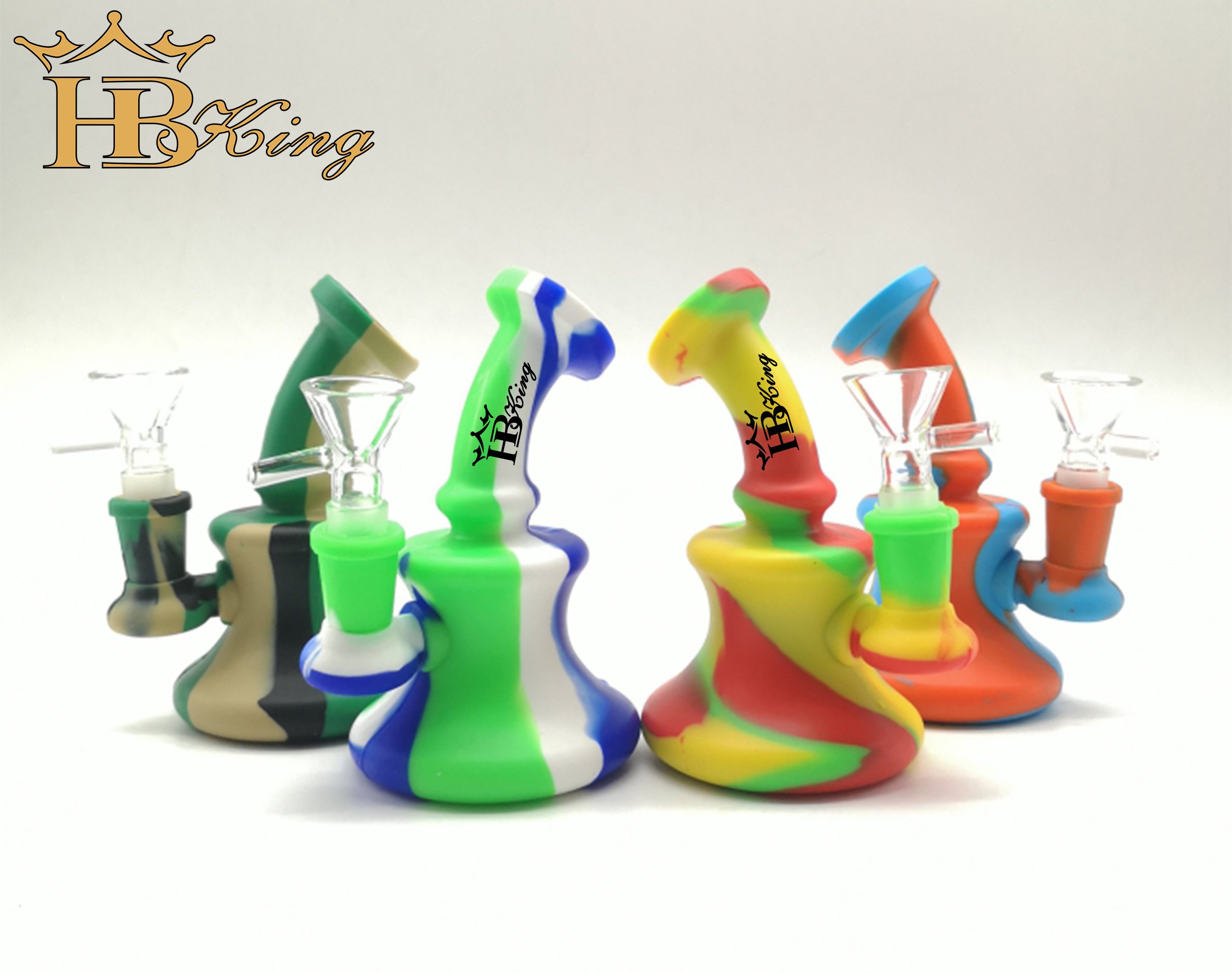 HBking HB60 Beaker Base Colorful Silicone Bong China supplier Glass ...