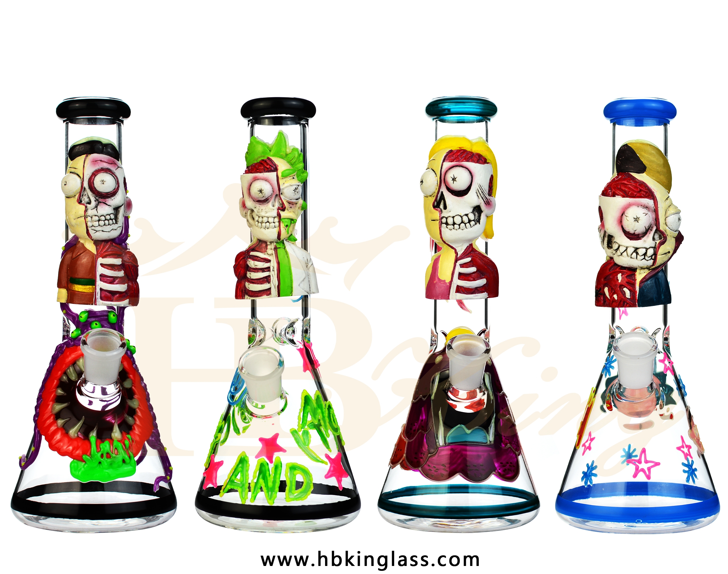 KR184 Glow in The Dark LV Beaker Base Bongs