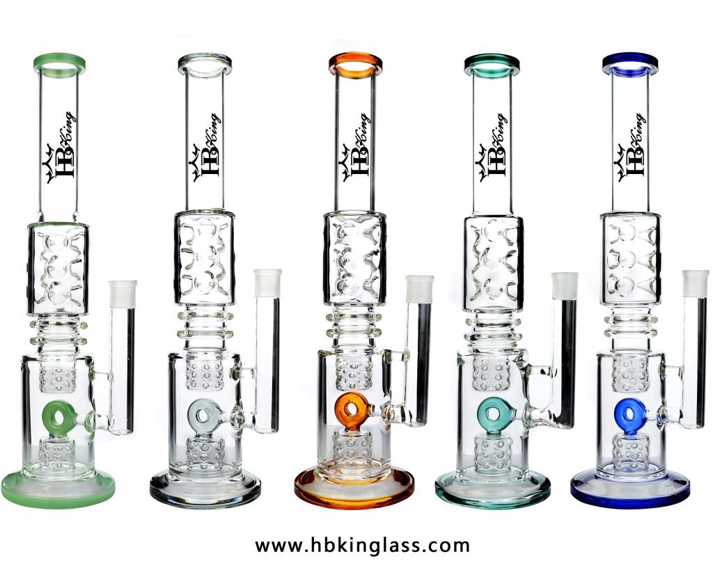 KR283 Heavy Ice Bongs Amazing Percolation Glass Bongs