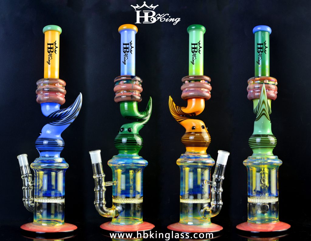 KR333 Silver Fumed Pipe 18inch Straight Bongs Glass bongs China ...