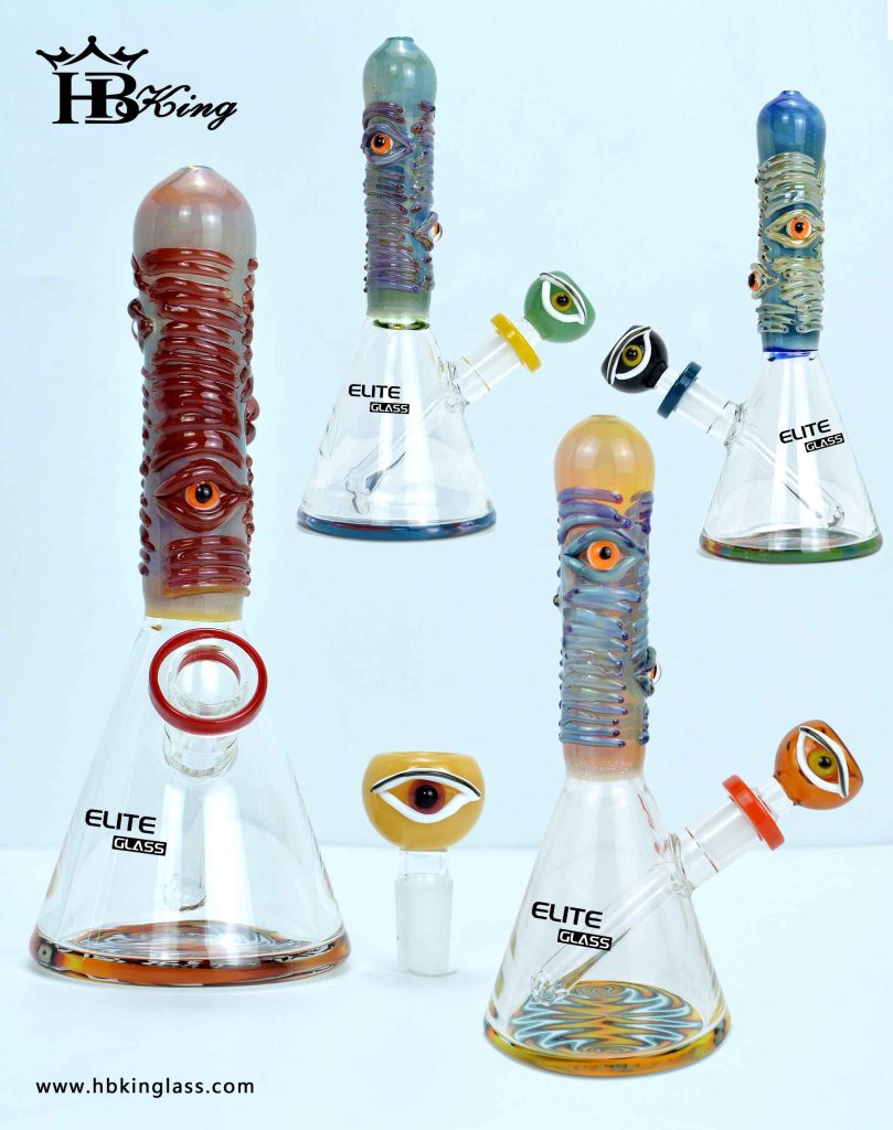 Colorful eyes Beaker Bongs factory KD83 – Crafted by Hbking Glass bongs ...